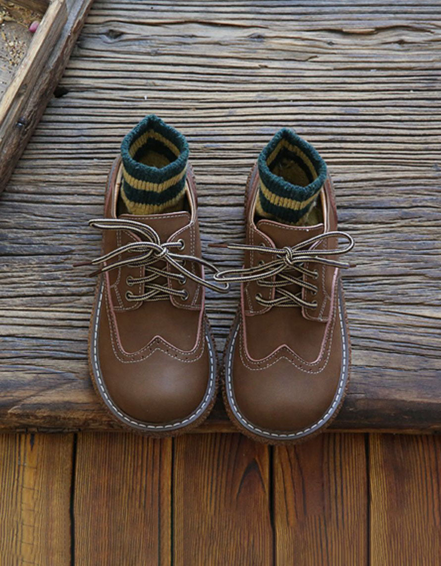 Brogue Style Platform Wide Toe Box Shoes — Obiono