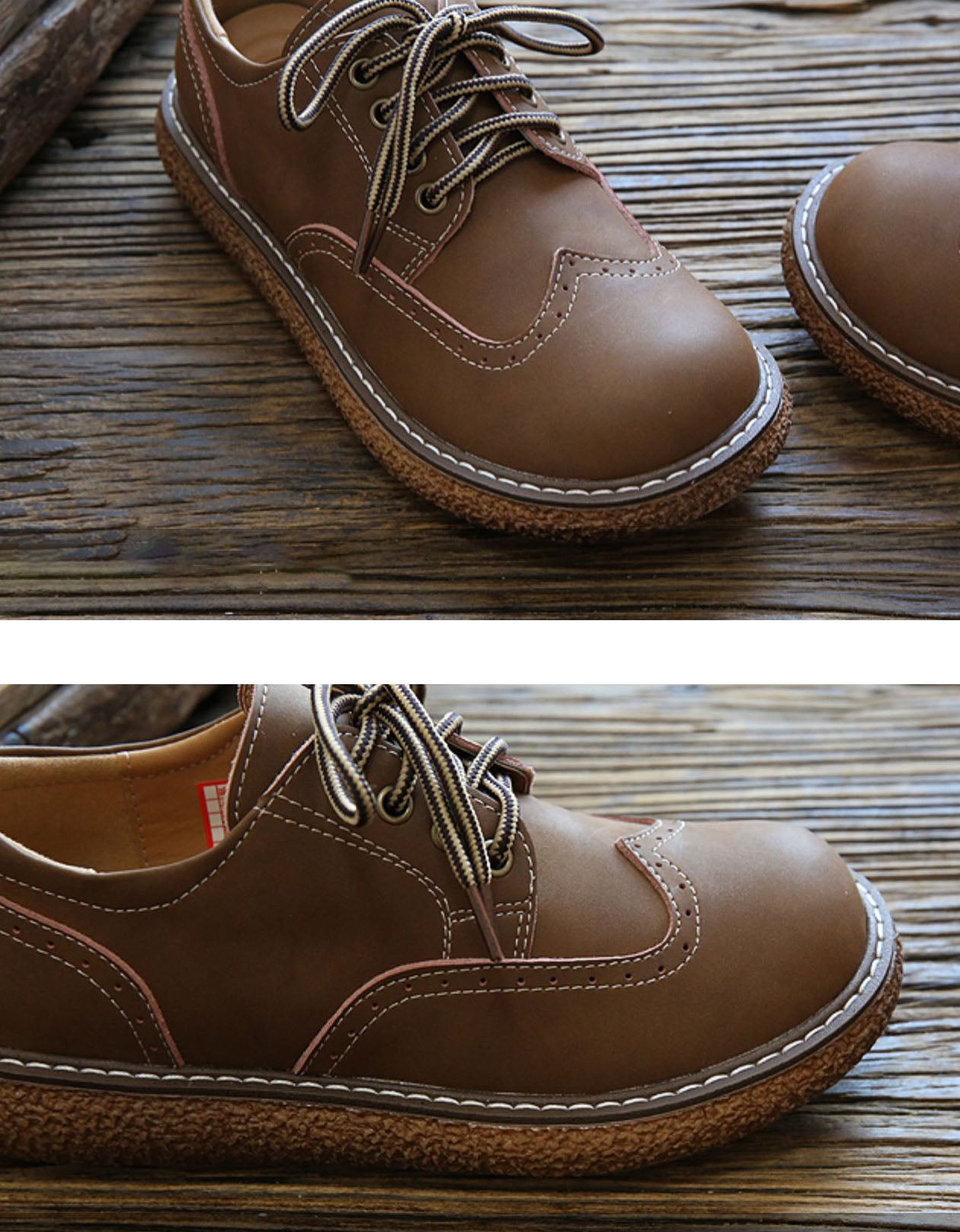 Brogue Style Platform Wide Toe Box Shoes — Obiono