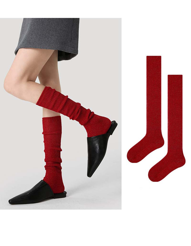Christmas Red Knee-high Socks for Women — Obiono
