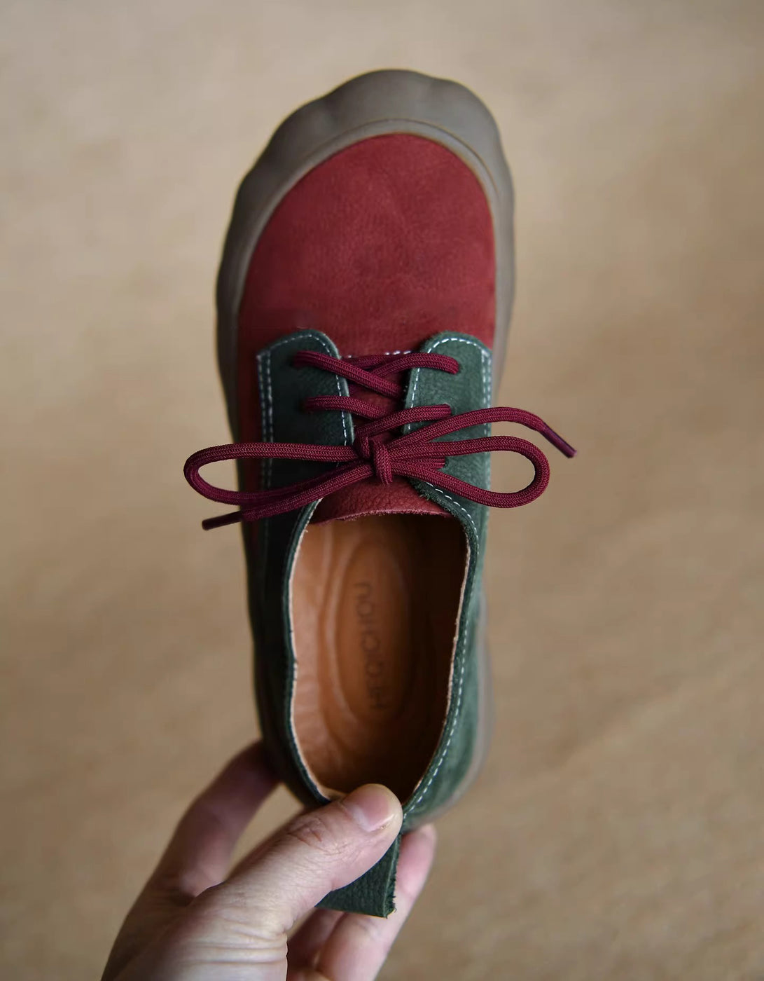 Color Match Comfortable Wide Toe Box Flat Shoes — Obiono