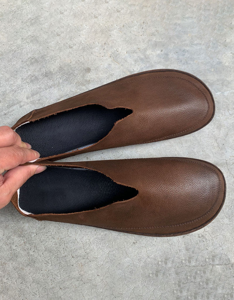 Comfortable Leather Handmade Retro Flats for Men — Obiono