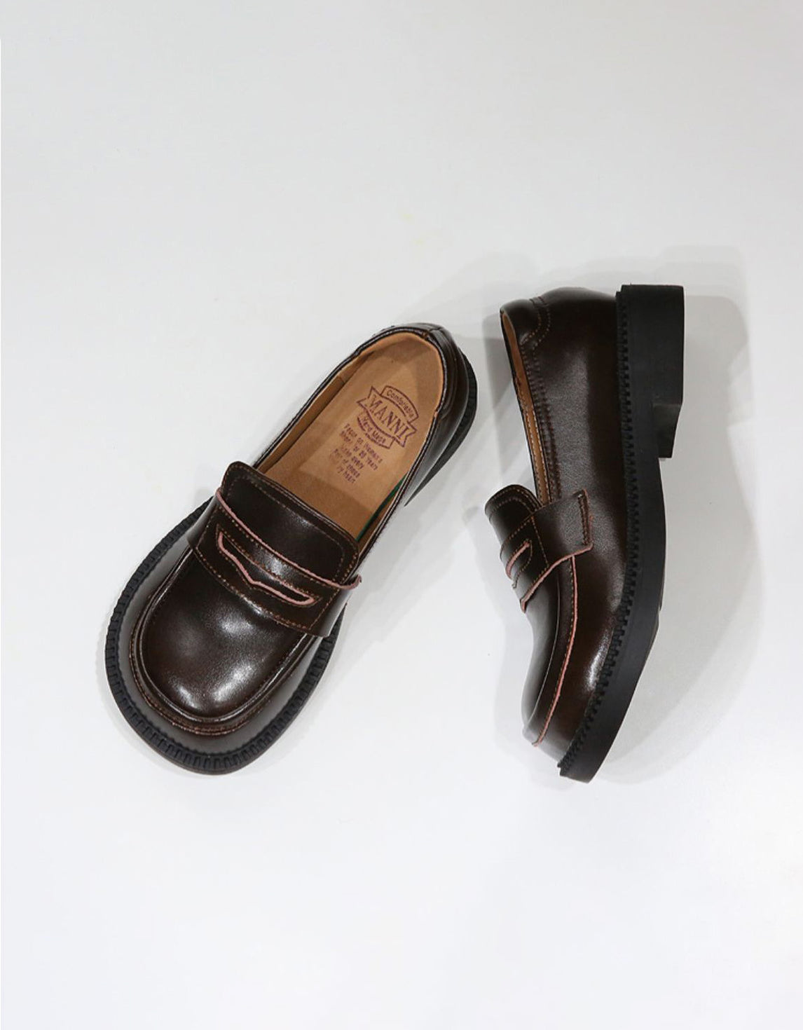 Comfortable Retro Leather Wide Toe Box Loafers — Obiono