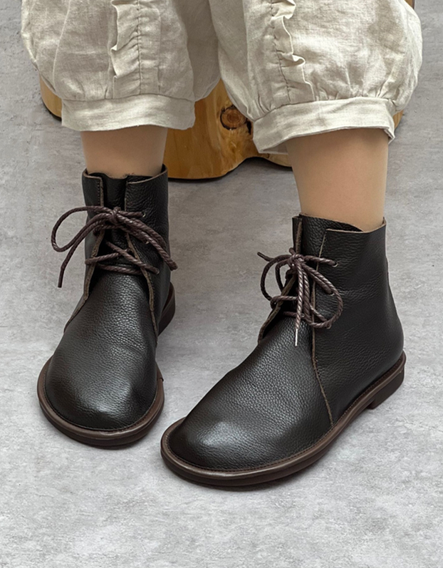 Handmade Leather Wide Toe Box Boots for Women & Men | Size35-Size44 ...