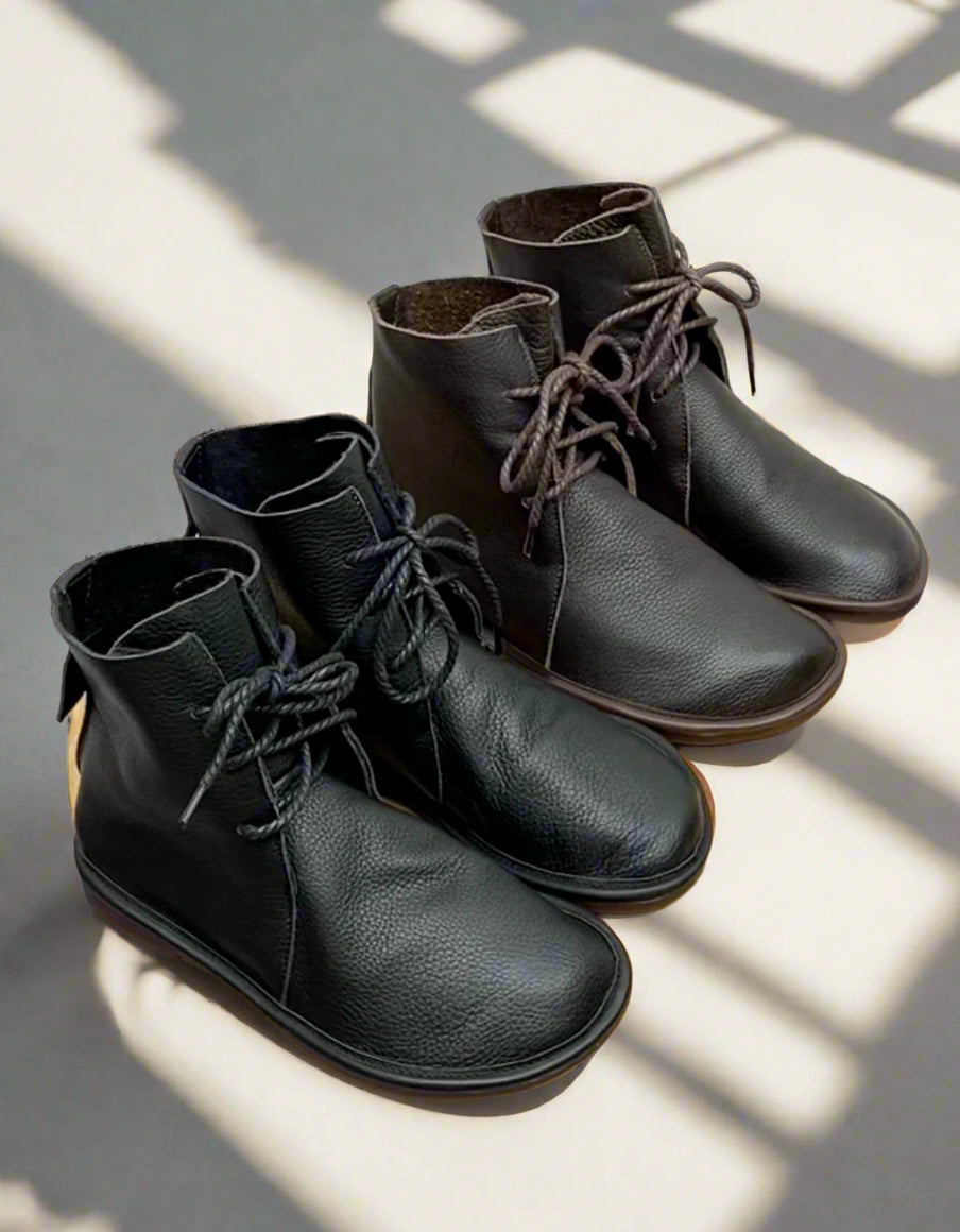 Handmade Leather Wide Toe Box Boots for Women & Men | Size35-Size44 ...