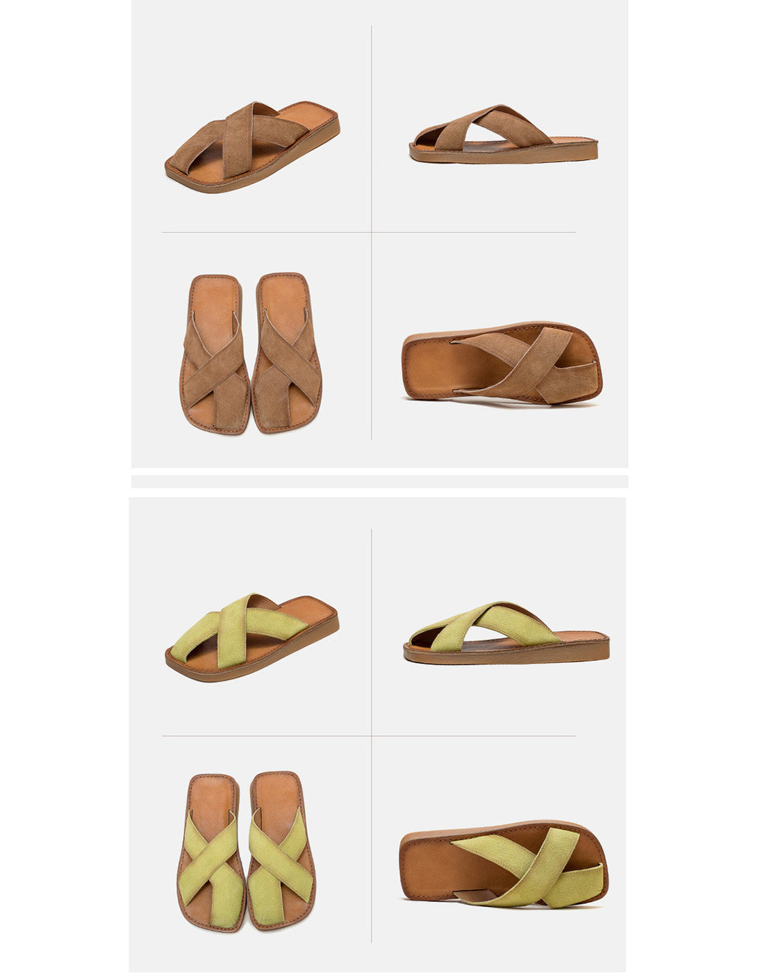 Comfortable Square Toe Suede Summer Slippers — Obiono