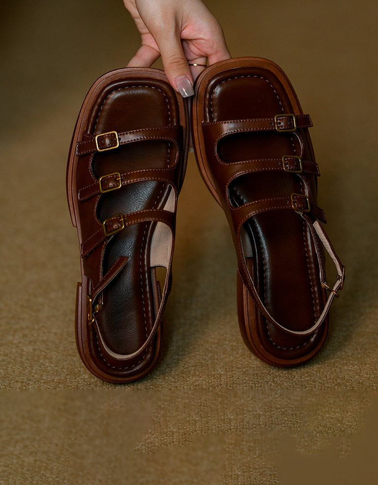Summer Front Buckles Strap Sandals Slingback 35-43 — Obiono