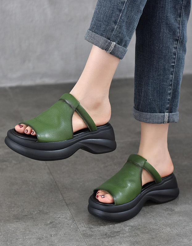 Fish Toe Comfortable Soles Platform Sandals Slippers — Obiono