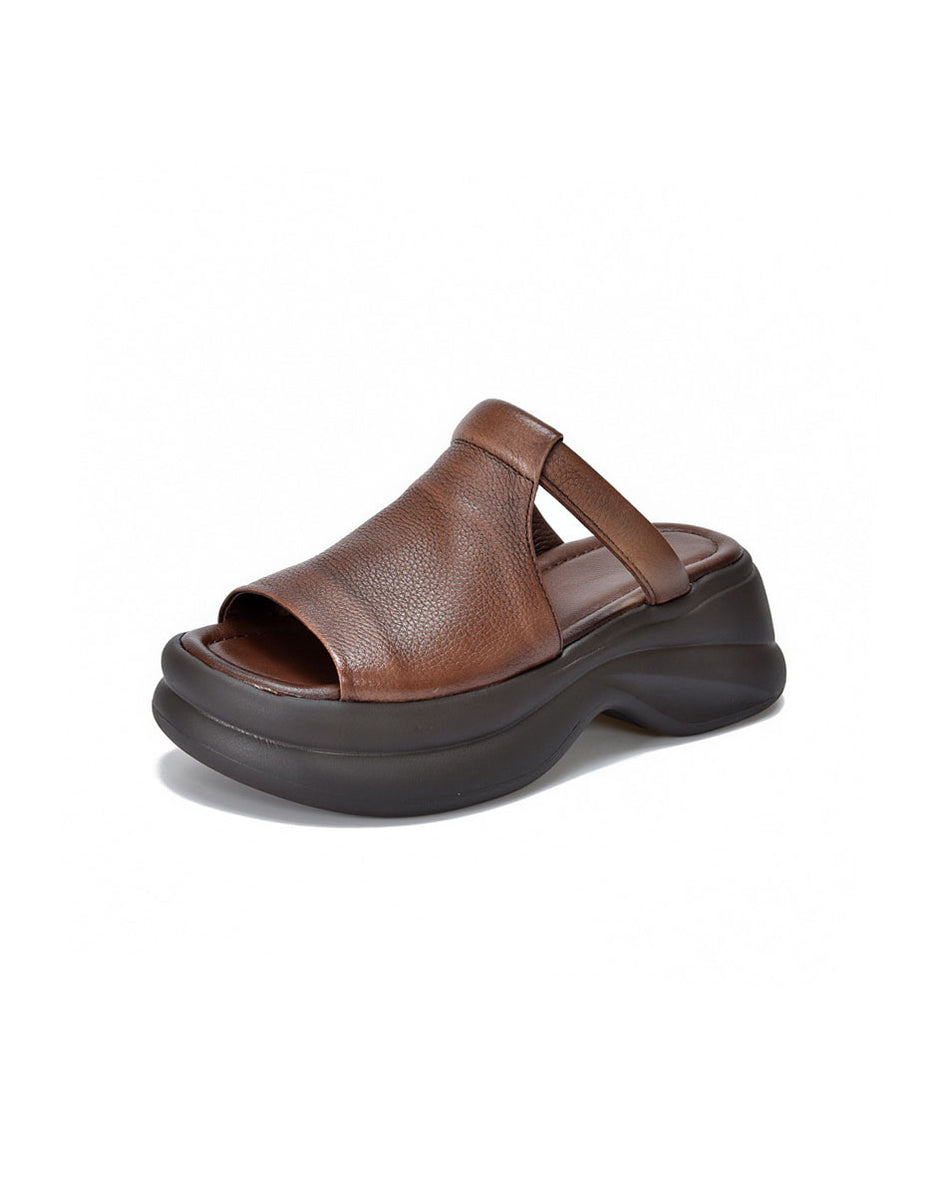 Fish Toe Comfortable Soles Platform Sandals Slippers — Obiono