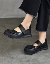 Front Strap Comfortable Wide Toe Box Flat Shoes — Obiono