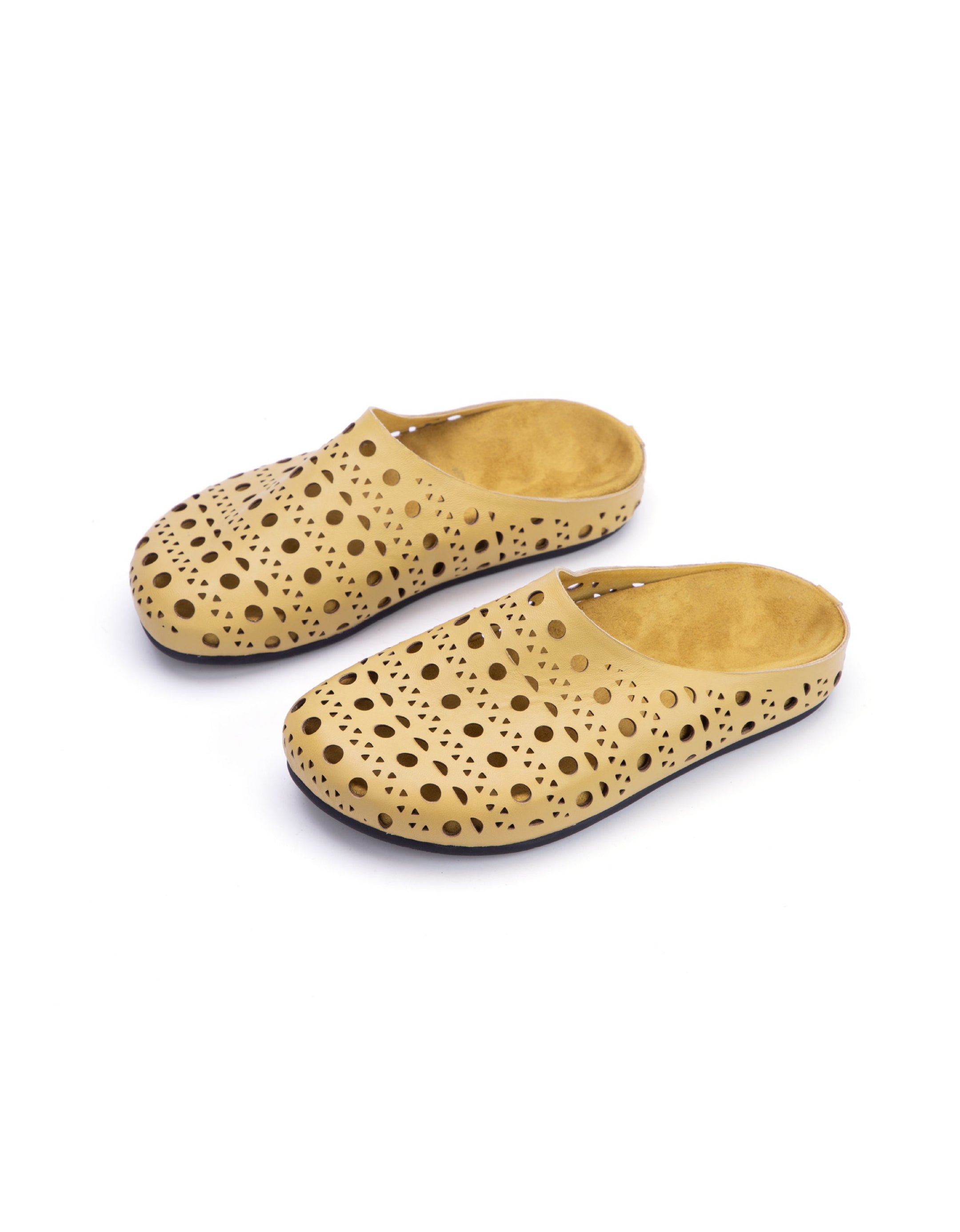 Genuine Leather Breathable Summer Hollow Suede Clogs — Obiono