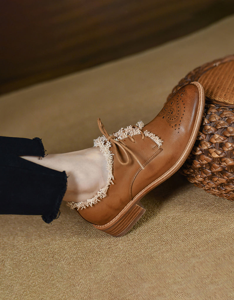 Handmade Brogue Style Classic Oxford Shoes for Women — Obiono