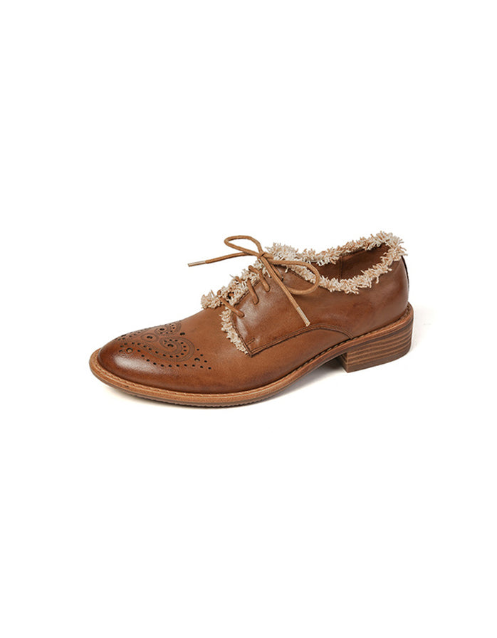 Handmade Brogue Style Classic Oxford Shoes for Women — Obiono