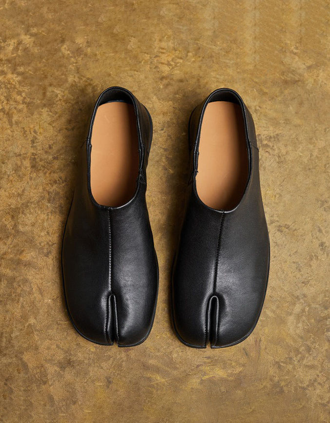 Handmade Comfort Split Toe Slip-on Flat Shoes — Obiono