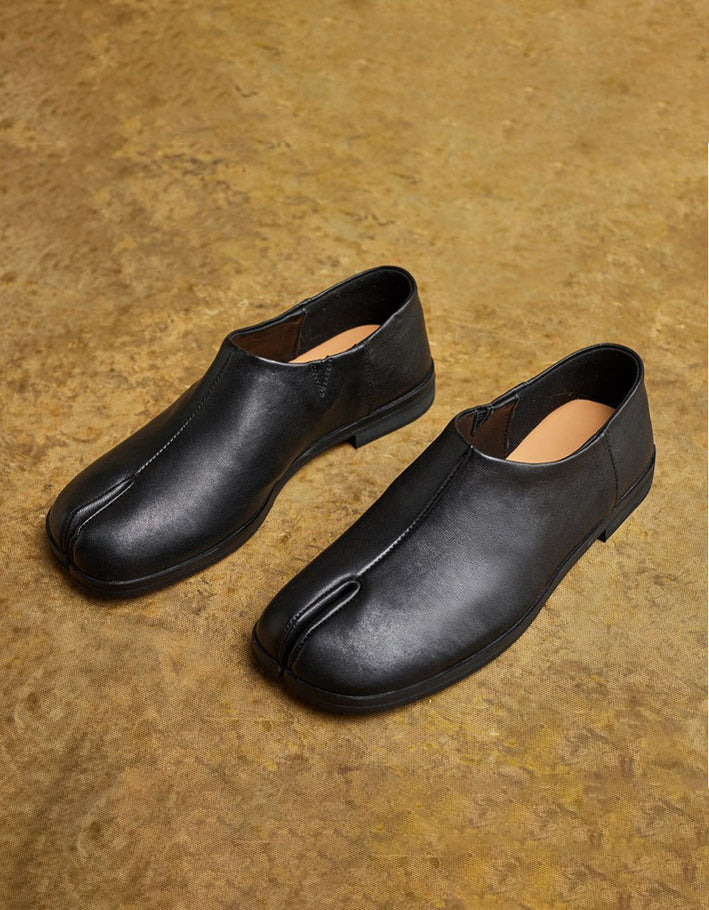 Handmade Comfort Split Toe Slip-on Flat Shoes — Obiono
