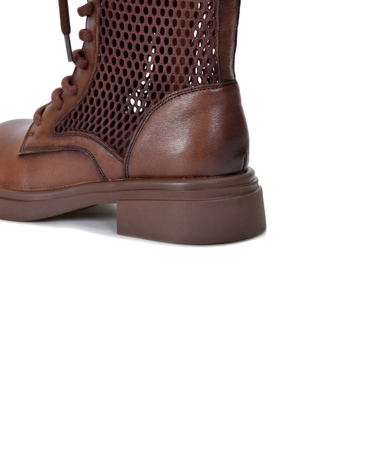 Handmade Lace-up Long Leather Boots for Summer — Obiono