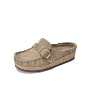 Handmade Real Leather Suede Clogs Slippers — Obiono