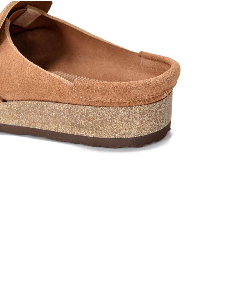 Handmade Real Leather Suede Clogs Slippers — Obiono