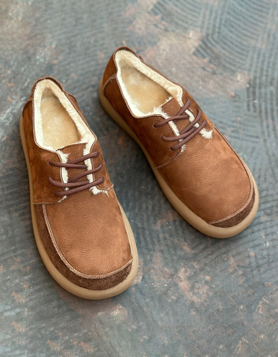 Leather Stitching Comfortable Leather Retro Men's Flats — Obiono