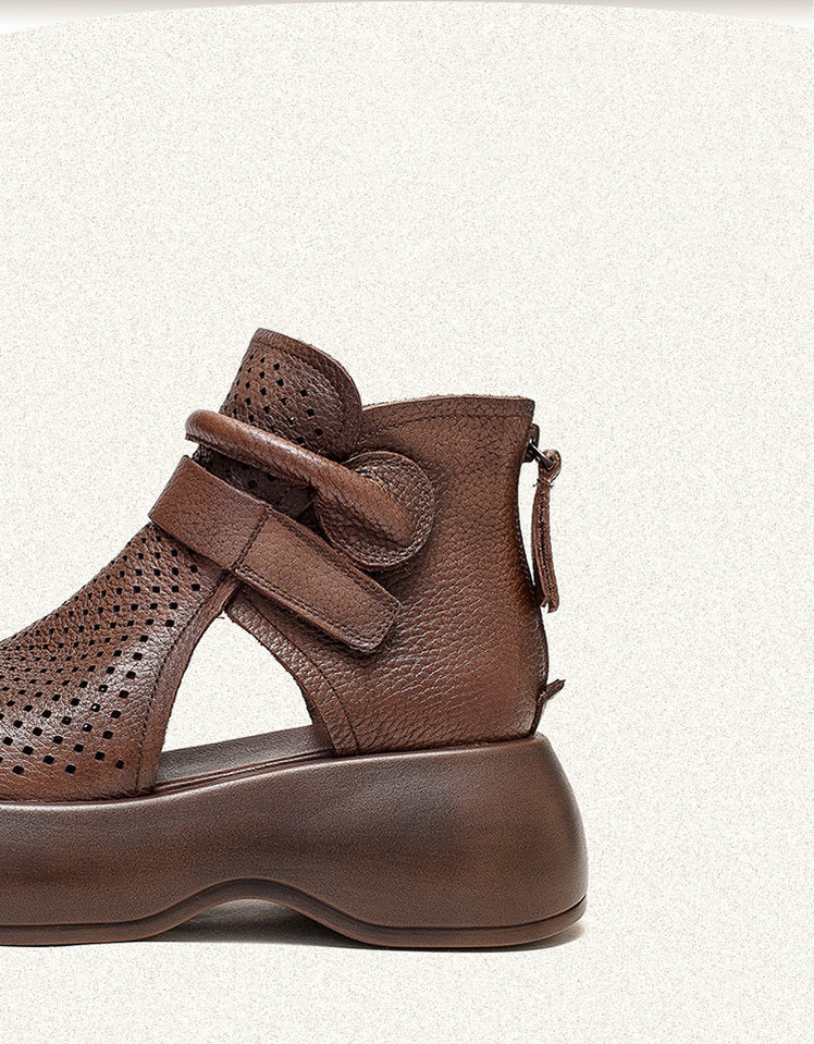 Open Toe Summer Hollow Platform Sandals — Obiono