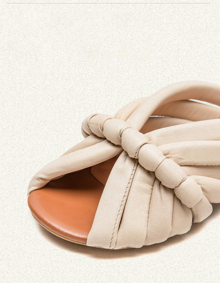 Original Design Fish Toe Fashion Leather Slippers — Obiono