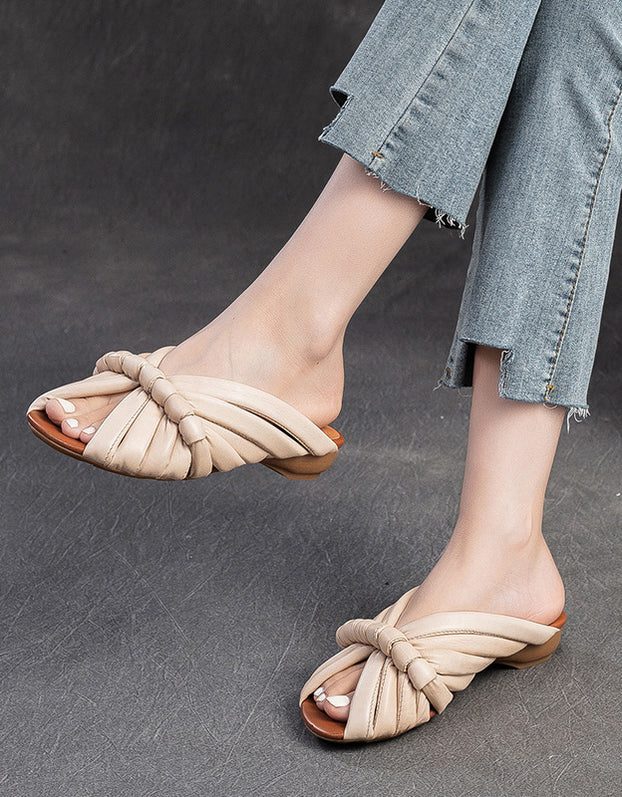 Original Design Fish Toe Fashion Leather Slippers — Obiono