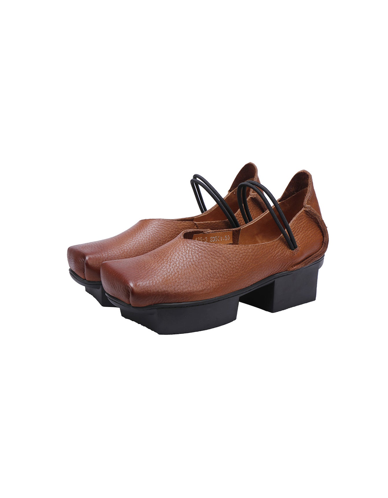 Original Design Square Toe Platform Ethnic Style Shoes — Obiono