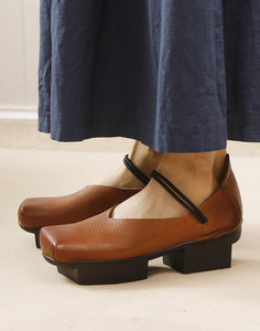 Original Design Square Toe Platform Ethnic Style Shoes — Obiono
