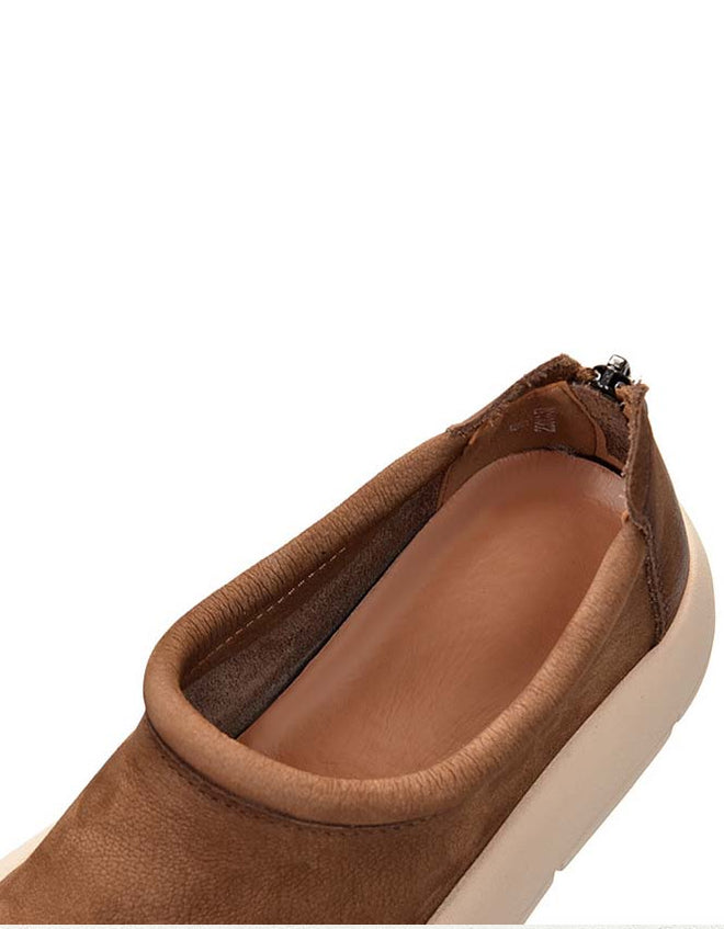 Round Head Comfortable Platform Retro Flat Shoes — Obiono