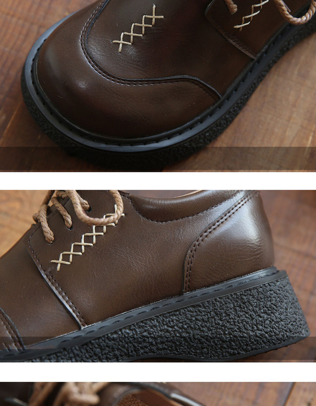 Round Toe Comfortable Lace-up Wide Toe Box Shoes — Obiono