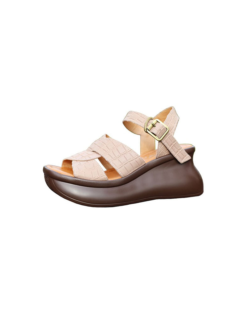 Summer Adjustable Retro Wedge Sandals — Obiono