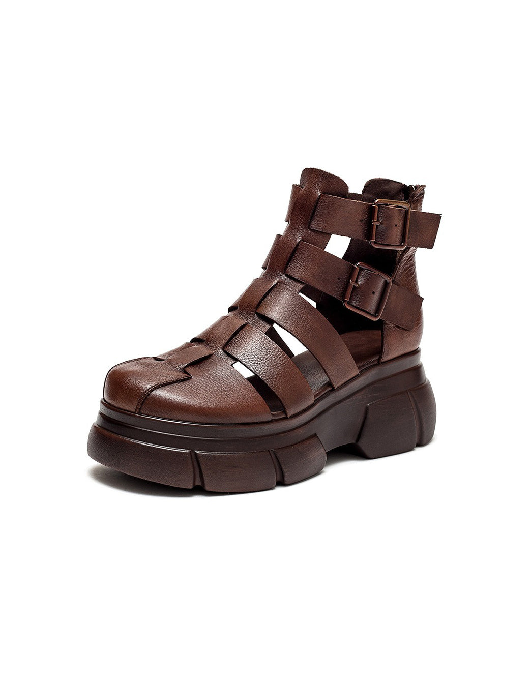 Summer Ankle Strappy Close Toe Platform Sandals — Obiono