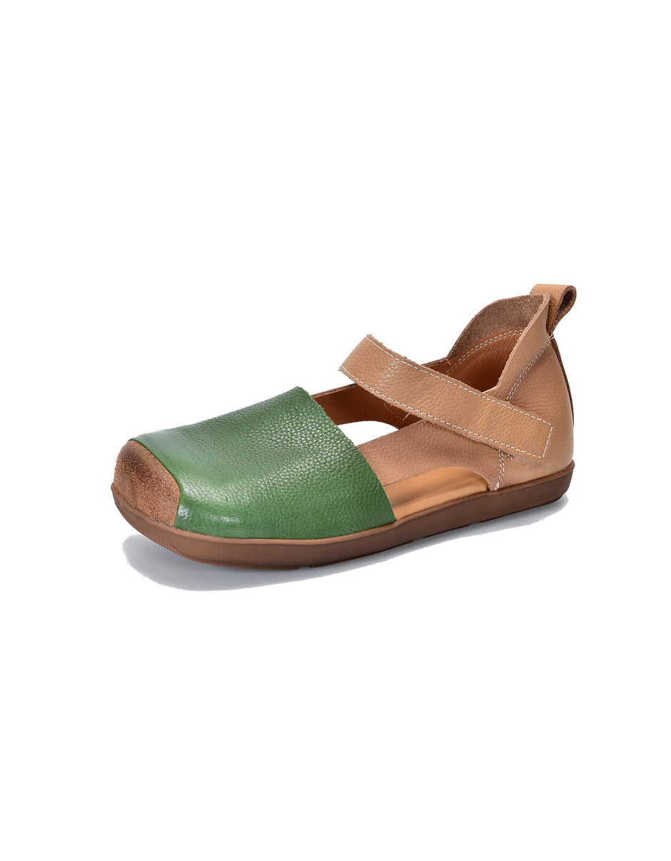 Summer Breathable Square Toe Retro Flat Shoes — Obiono