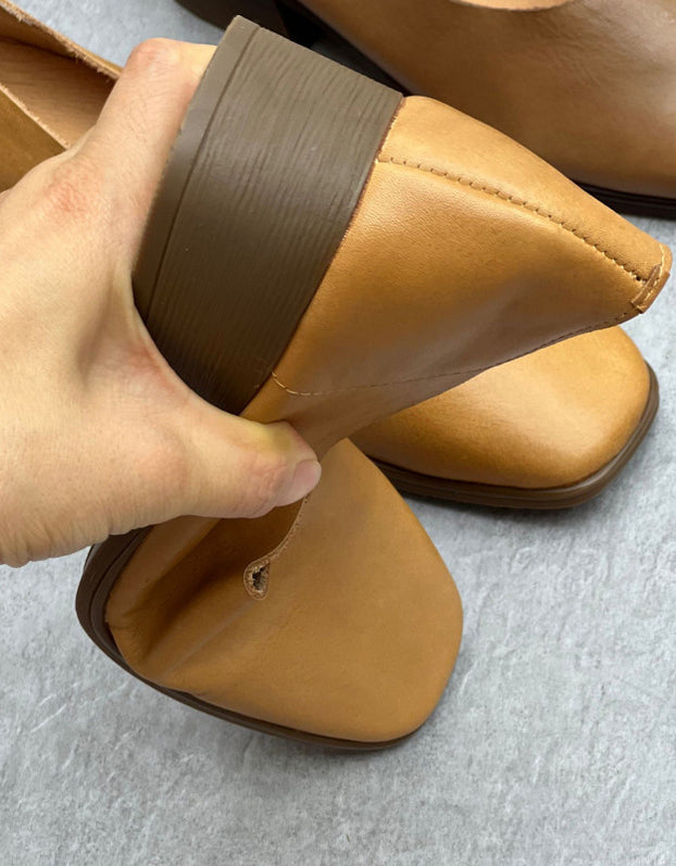 Vintage Elegant Chunky Heels Pumps — Obiono