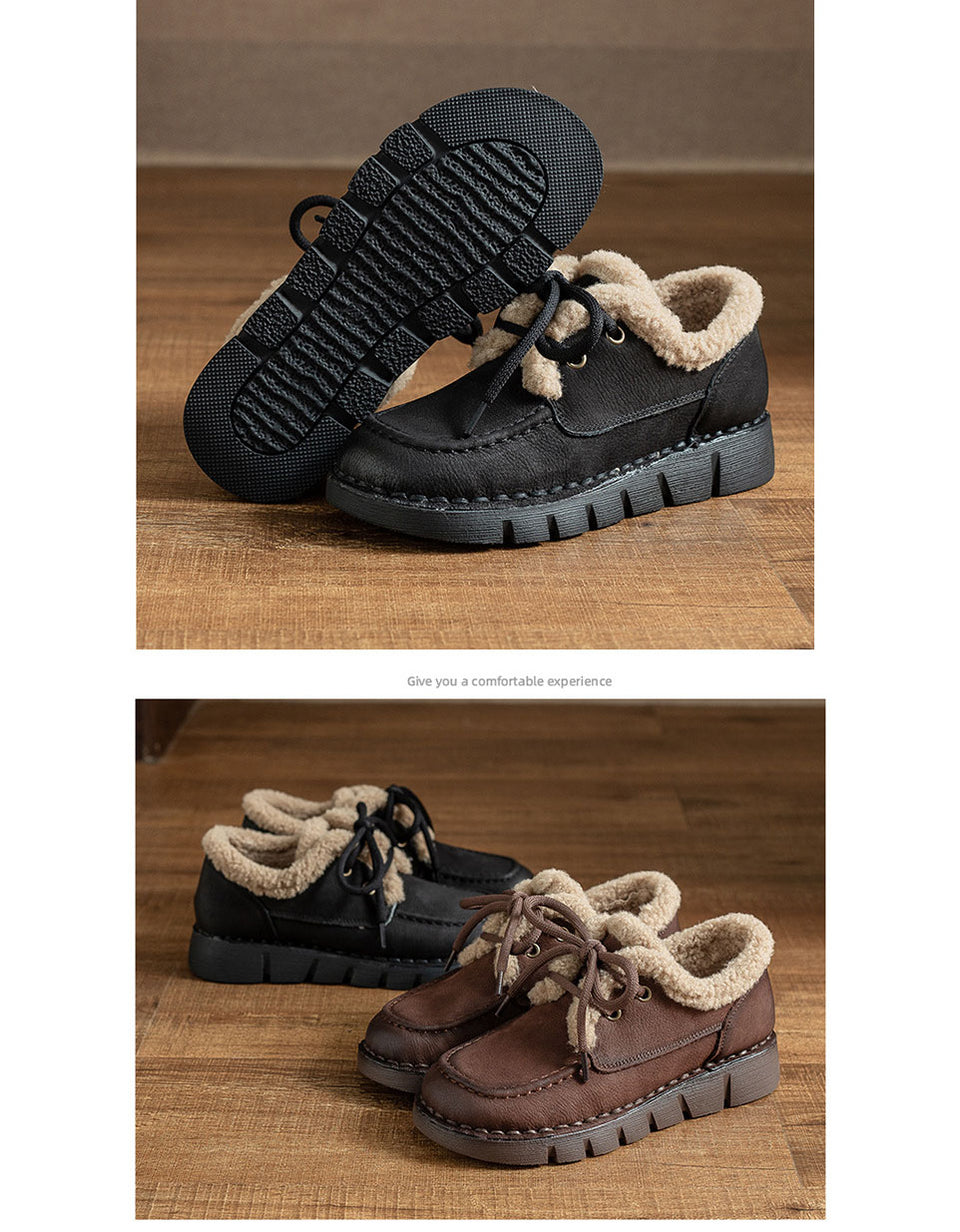 Winter Warm Fleece-lined Round-toe Snow Boots — Obiono