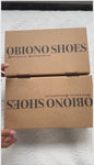 Handmade Retro Leather Woven Chunky Heel Sandals — Obiono