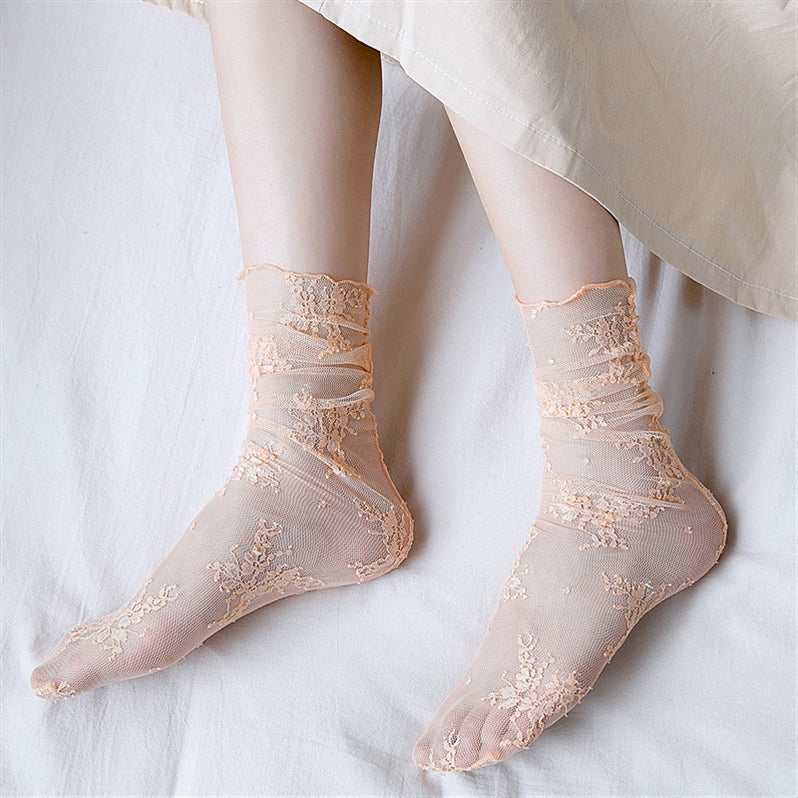 3 Pairs Vintage Women's Lace Socks — Obiono