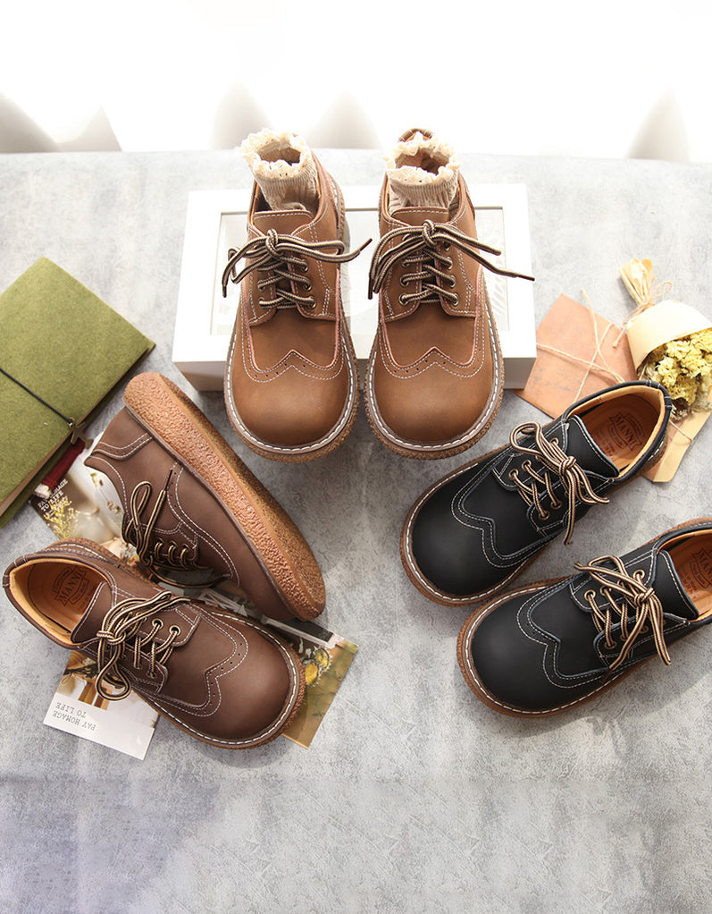 Bullock Style Handmade Retro Walking Shoes — Obiono