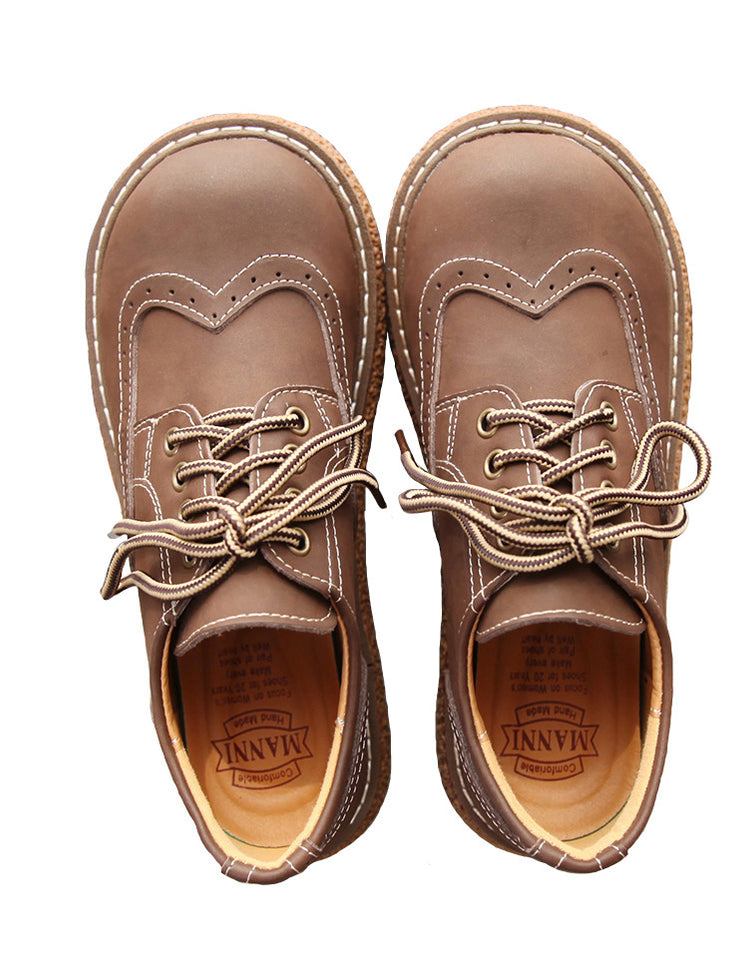 Bullock Style Handmade Retro Walking Shoes — Obiono