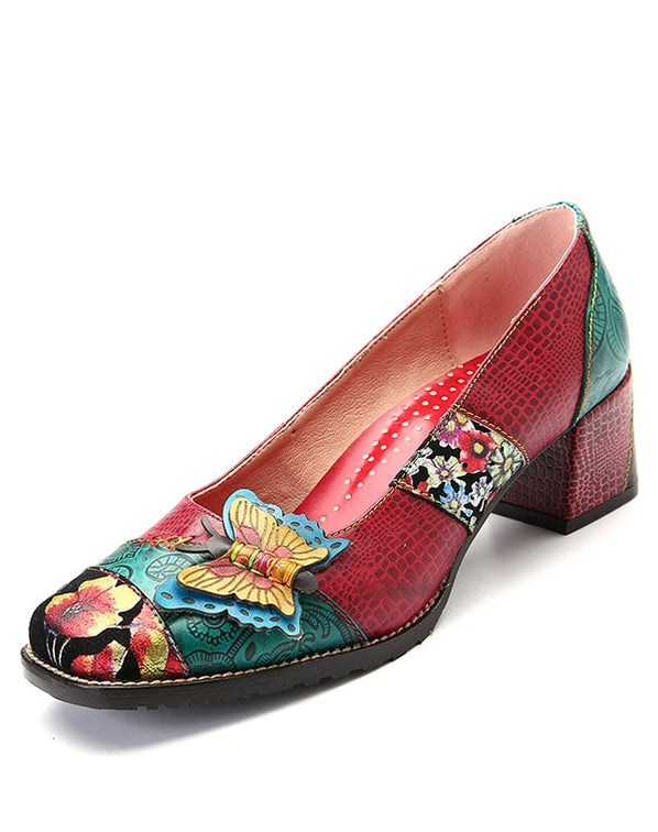 Unique Hand-Painted Butterfly Fashion Vintage Shoes — Obiono