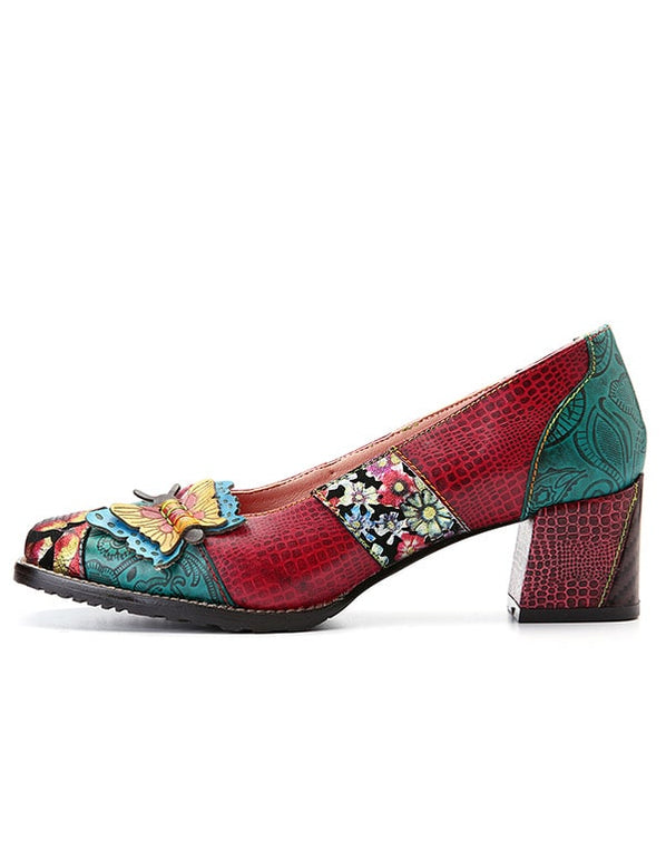 Unique Hand-Painted Butterfly Fashion Vintage Shoes — Obiono