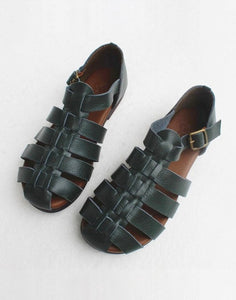 Soft Leather Round Head Fishermen Sandals 35-41 — Obiono