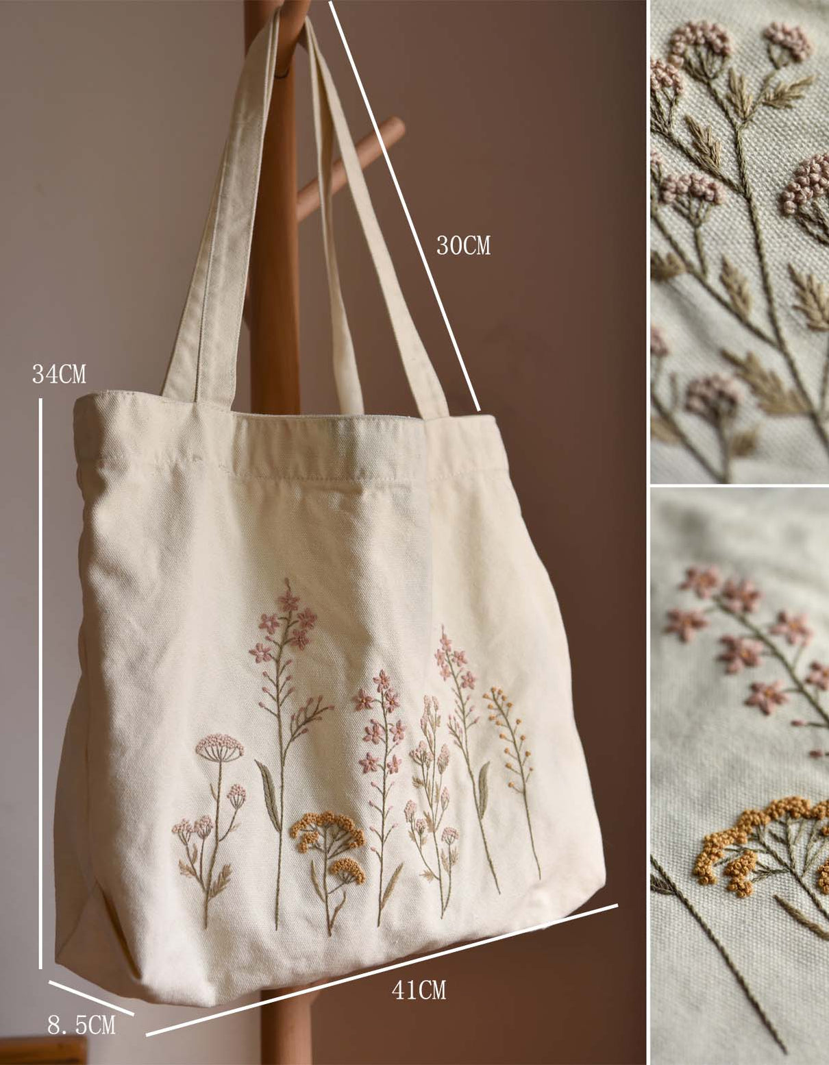 Handmade DIY Embroidery Flowers Bag (Including DIY materials) — Obiono