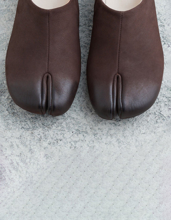 Handmade Retro Leather Split-Toe Shoes Spring — Obiono
