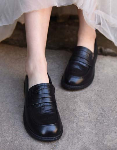 Handmade Vintage Comfortable Slip-on Loafers — Obiono