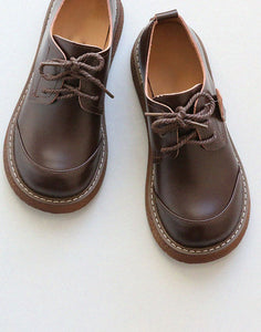 Lace-up Wide Toe Box Platform Shoes Spring — Obiono