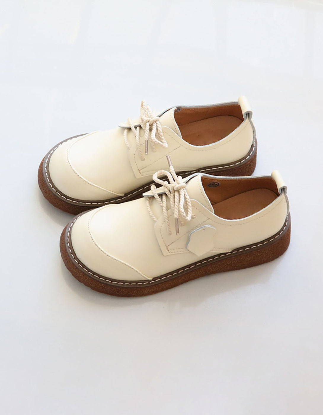 Lace-up Wide Toe Box Platform Shoes Spring — Obiono