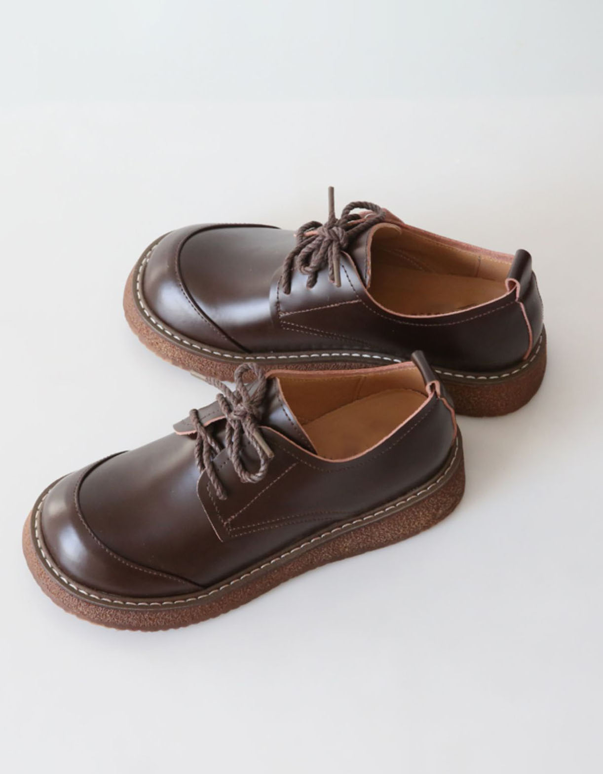 Lace-up Wide Toe Box Platform Shoes Spring — Obiono