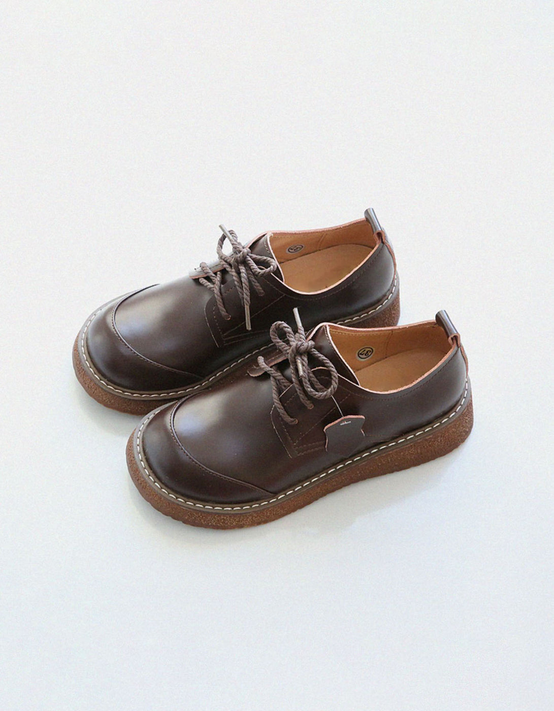 Lace-up Wide Toe Box Platform Shoes Spring — Obiono