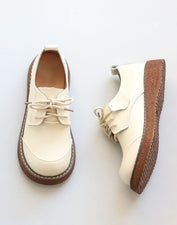 Lace-up Wide Toe Box Platform Shoes Spring — Obiono