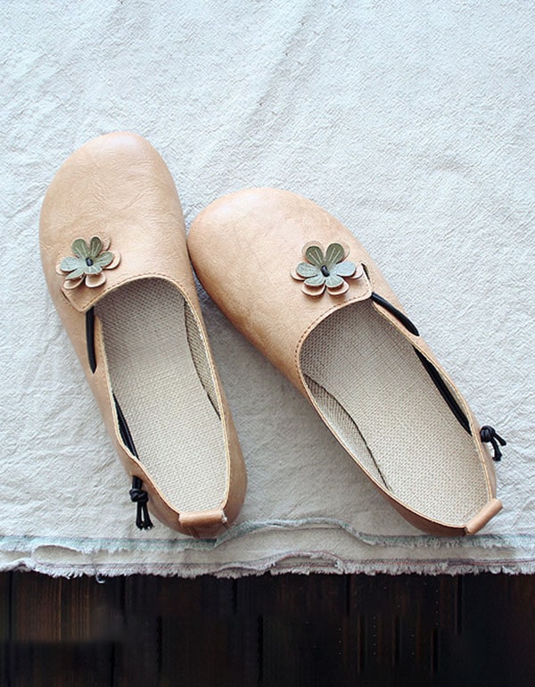Retro Round Head Comfortable Flat Shoes — Obiono